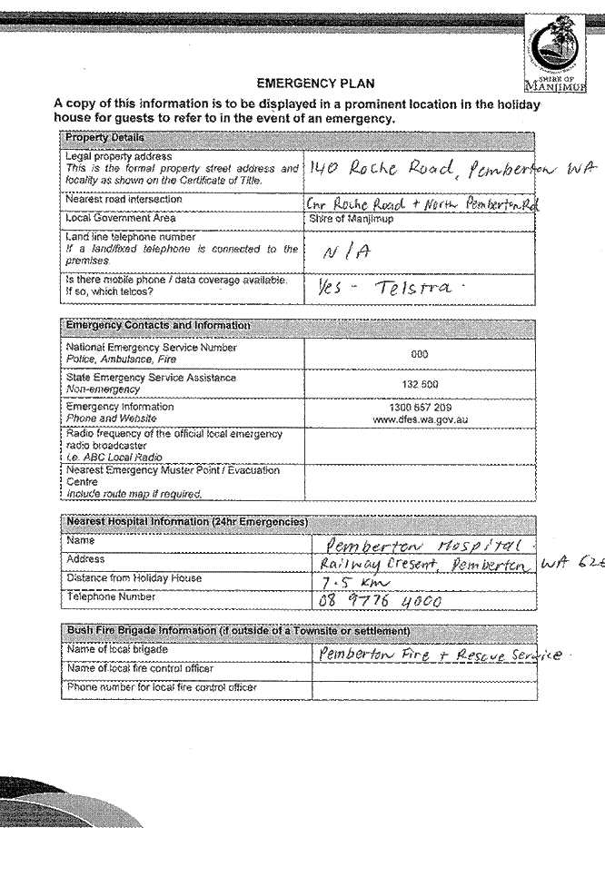 Location, Development and Management Plans